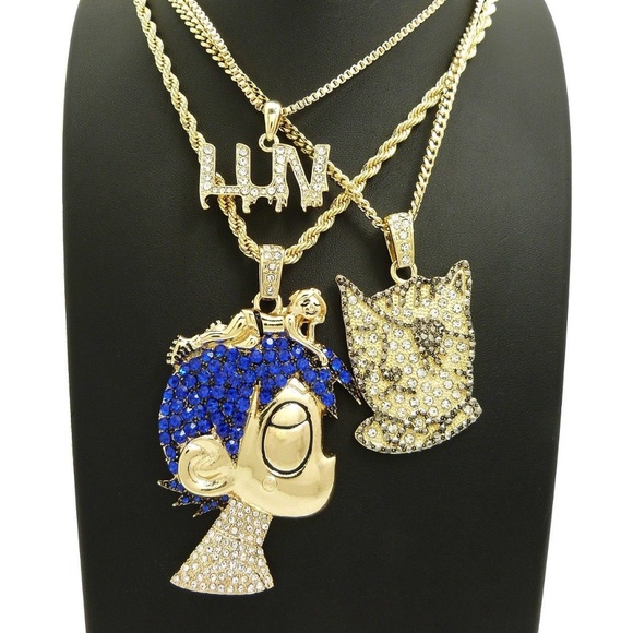 Accessories | Lil Uzi Vert Popular Hip Hop 3 Necklace Combo Set | Poshmark
